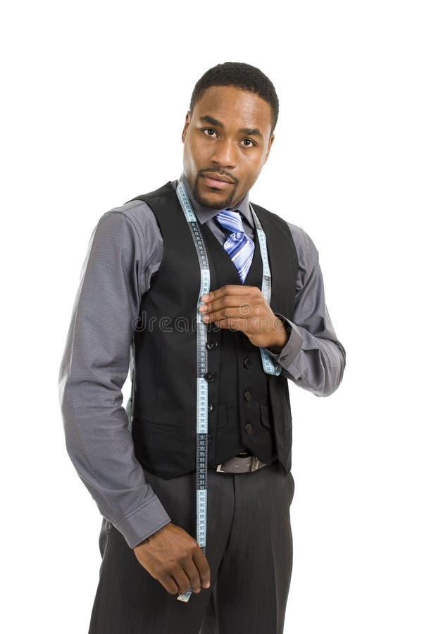 Business Man Using A Measuring Tape Stock Image - Image of successful ...