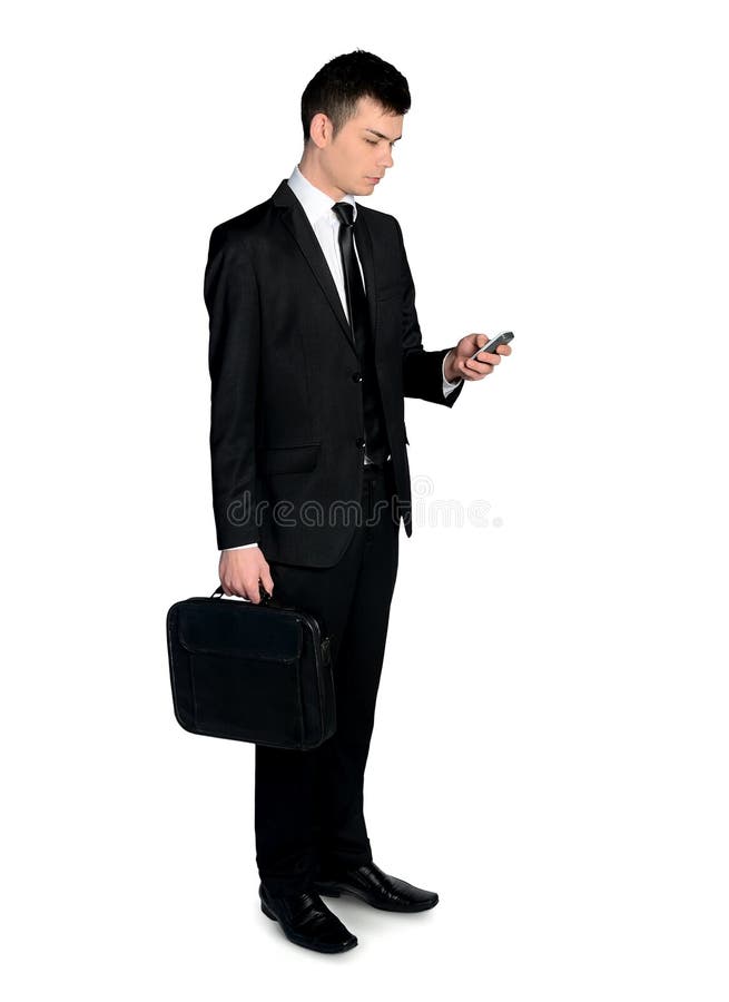 Business man using phone stock image. Image of people - 55934889