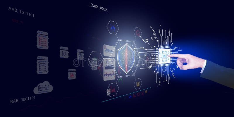 Business Man Using Smart Technology To Control Monitor Process Smart ...