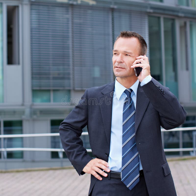 Business Man Using Smartphone Stock Photo - Image of people, mobile ...