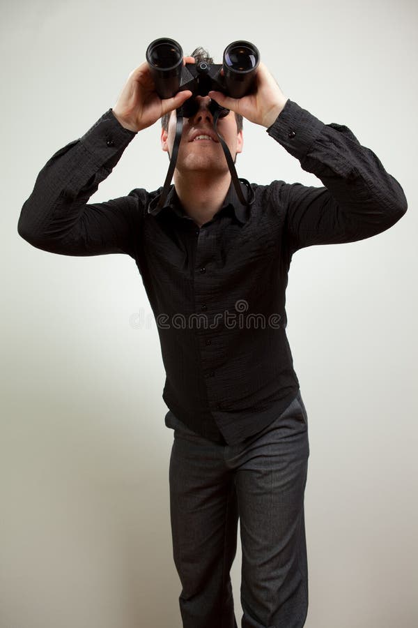 Business man with a vision stock image. Image of indoors - 14323517