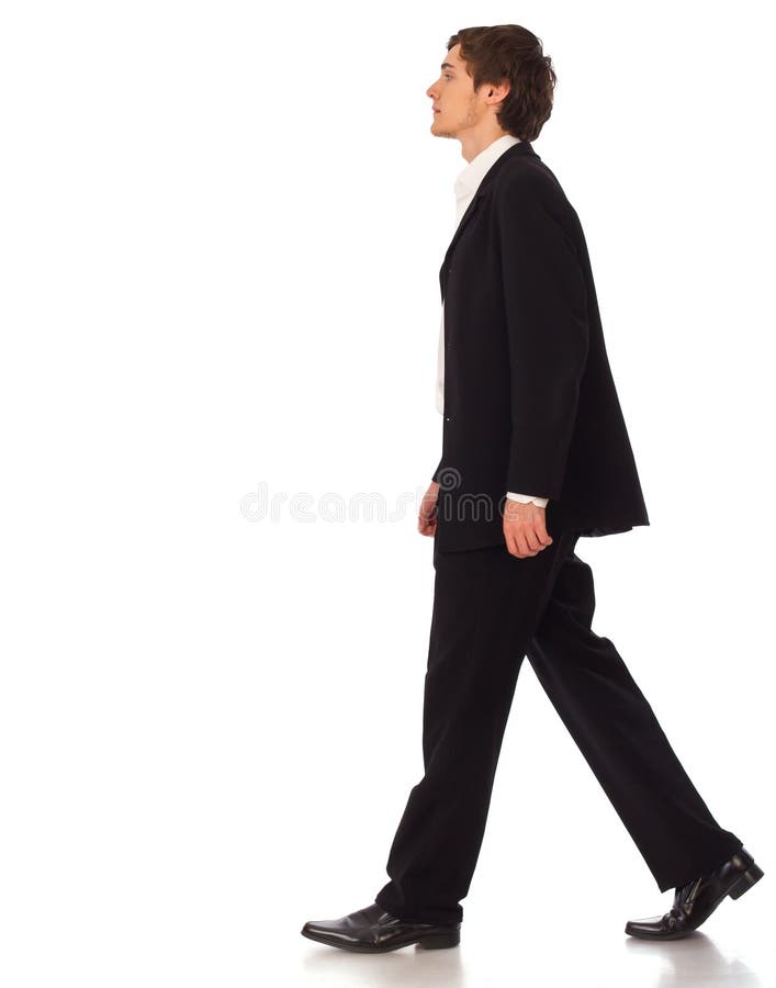 Serious Businessman Walking