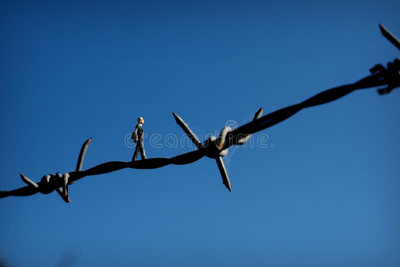 Business Man Walking Barbed Wire Stock Photos - Free & Royalty-Free ...