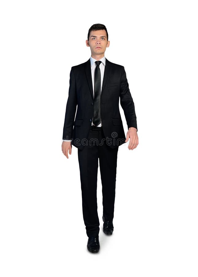 Business Man Walking Forward Stock Photo - Image of movement, full ...