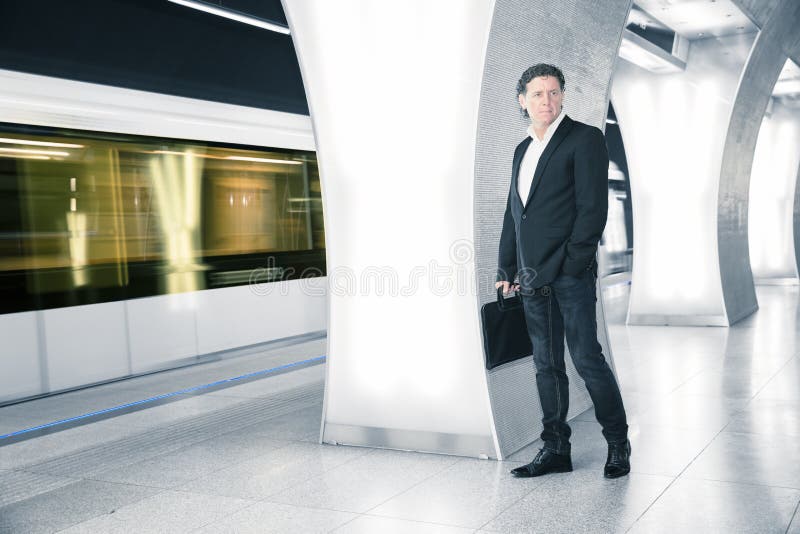 Business Man Walking in Subway Stock Image - Image of city, broker ...