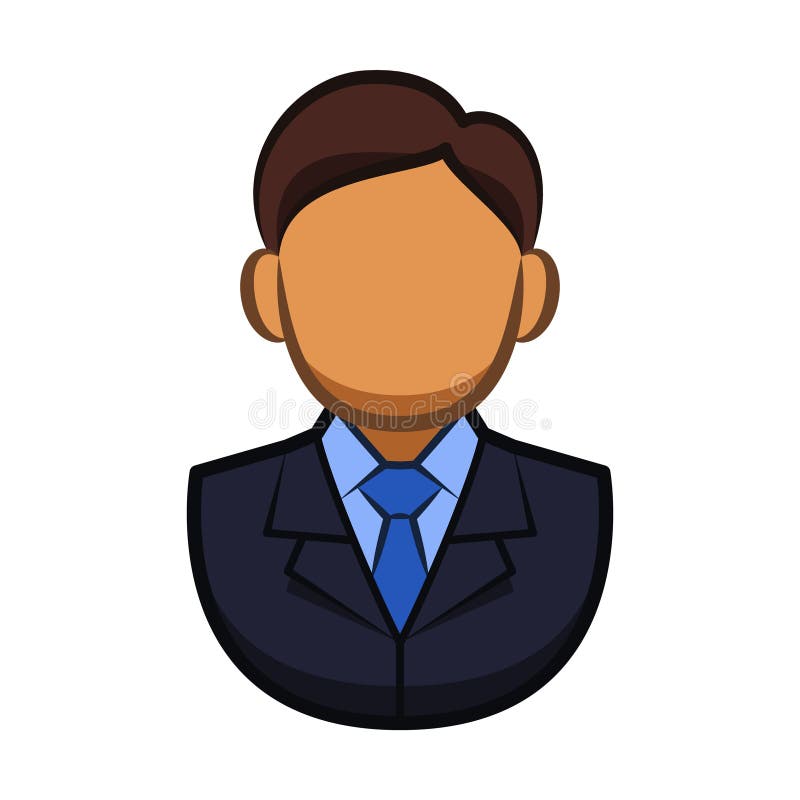Business Man Wearing a Suit. Business Icon Illustration Stock Vector ...