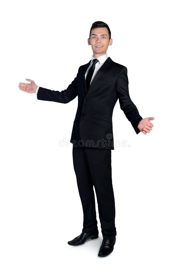 Business man welcome stock image. Image of hand, employee - 49406967