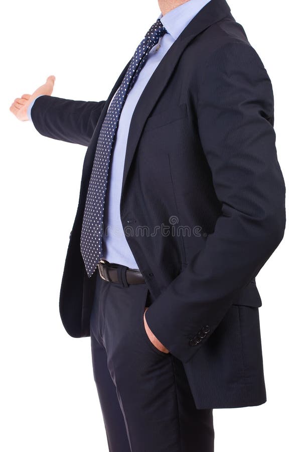 Business Man with Welcoming Gesture. Stock Photo - Image of boss ...