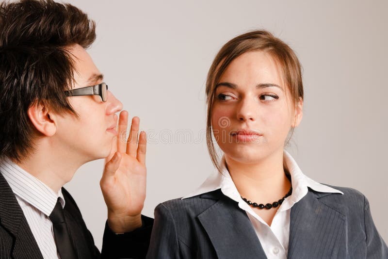 Two Business People Talking Stock Photo - Image of discuss, business ...