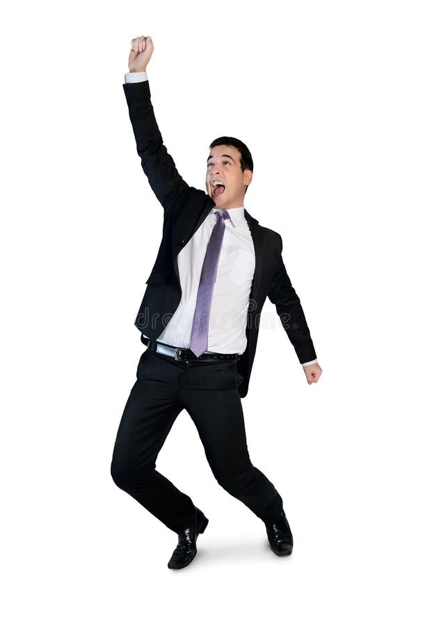 Business man winner stock image. Image of jubilant, excitement - 49404747