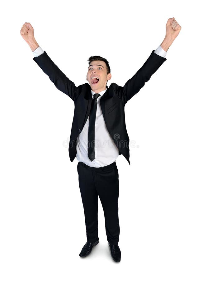 Business man winner stock photo. Image of isolated, people - 49403548