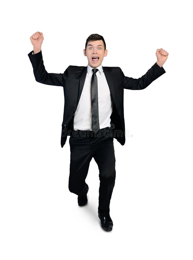 Business man winner stock image. Image of freedom, open - 49403565