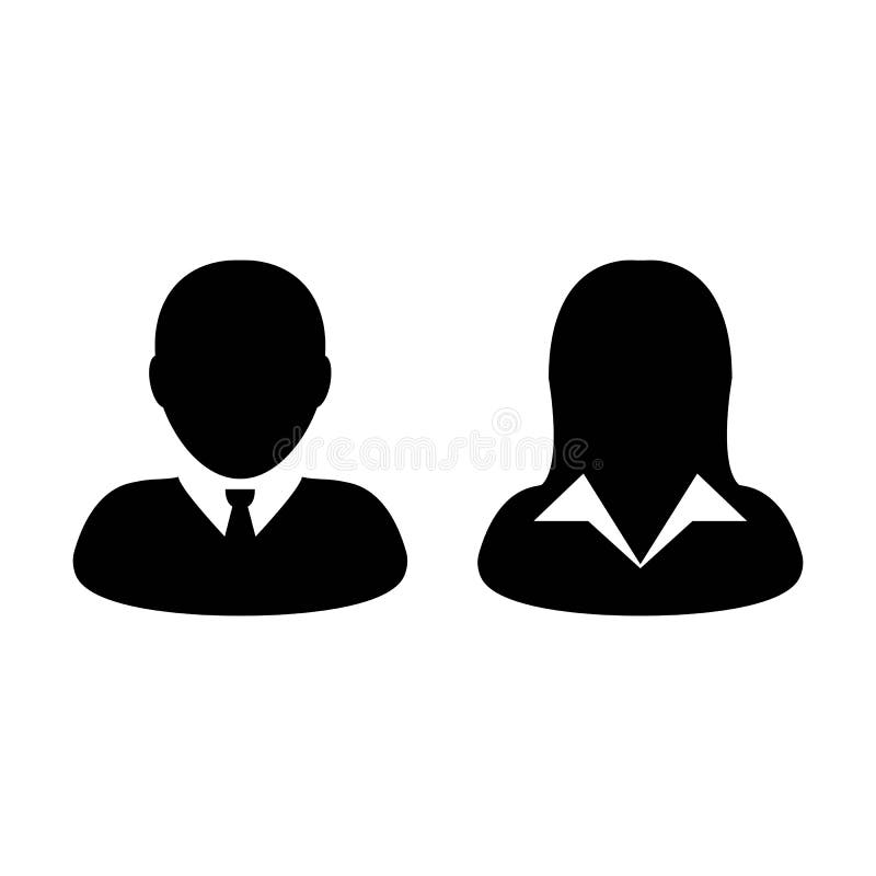 Business Man And Woman People Icon Vector User Person Profile Avatar