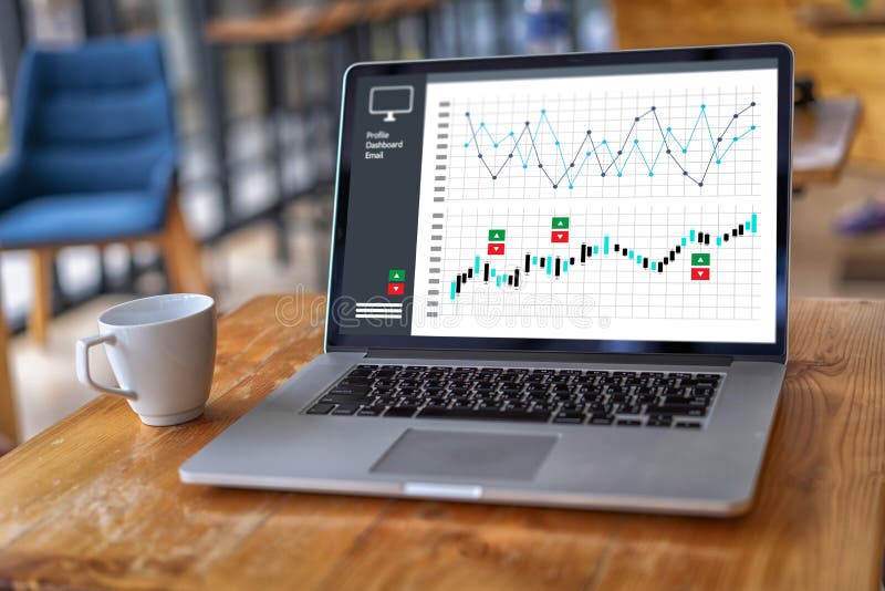 Business Man Work Chart Schedule or Planning Financial Report Da Stock ...