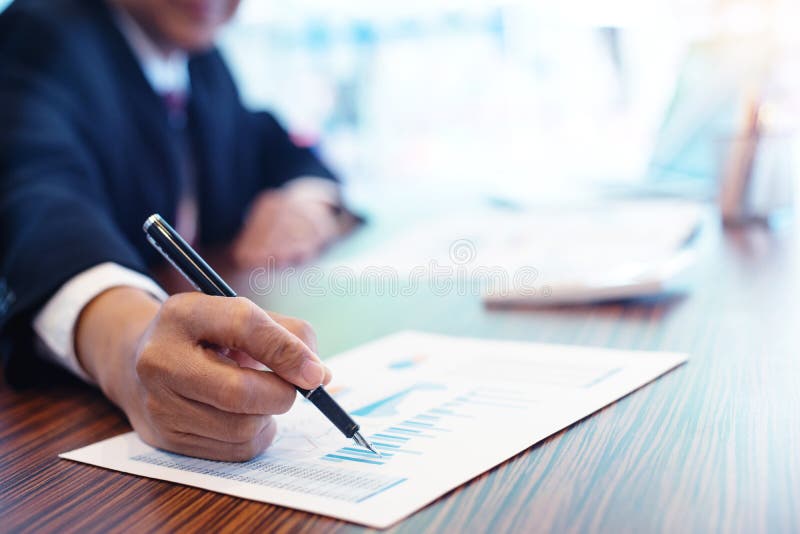 Business Man Work in the Office Prepare for Meeting Stock Photo - Image ...