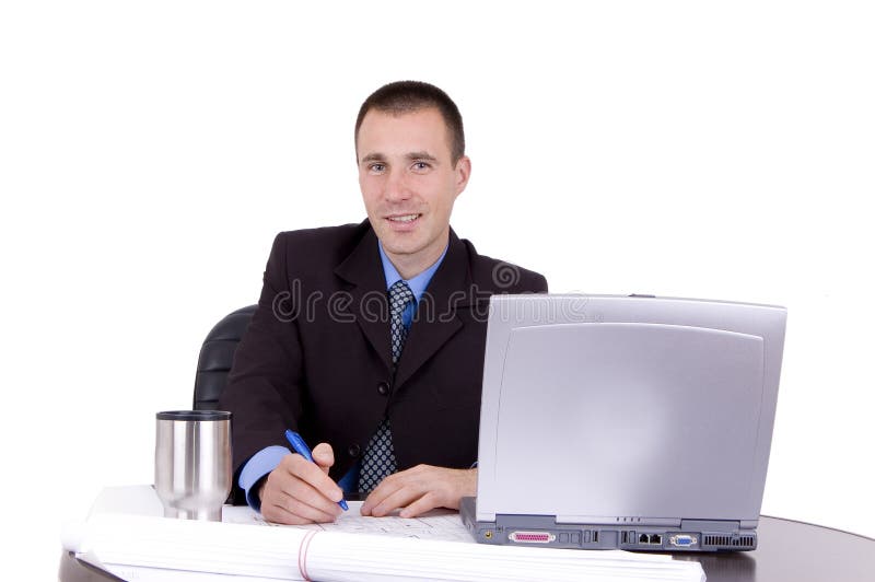 Business man working stock photo. Image of confident, room - 1452320