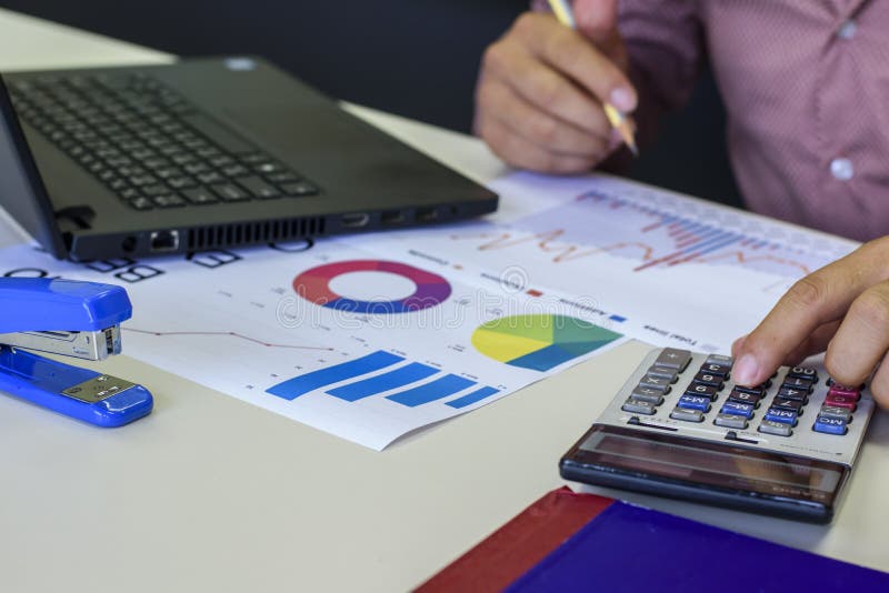 The Business Man Working with Accounting in the Office Stock Photo ...