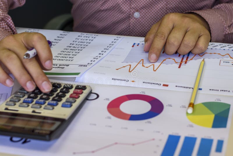 The Business Man Working with Accounting in the Office Stock Photo ...