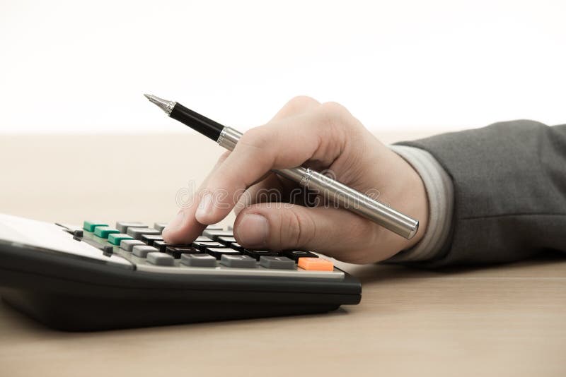 Business Man Working with Calculator Stock Photo - Image of finance ...