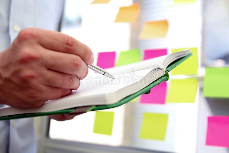 Business Man Working Copybook Stickers Office Stock Photos - Free ...