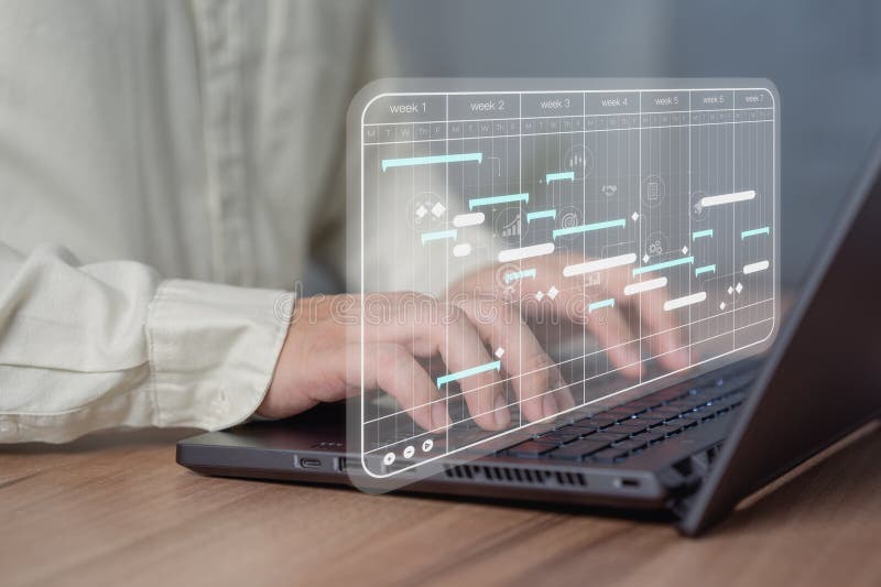 Business Man Working Data Analytics with Computer in Business ...