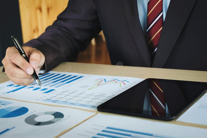 Business Man Working on Business Documents Stock Image - Image of ...