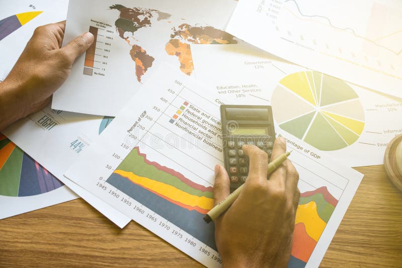 Business Man Working with Graphs and Charts Stock Photo - Image of ...