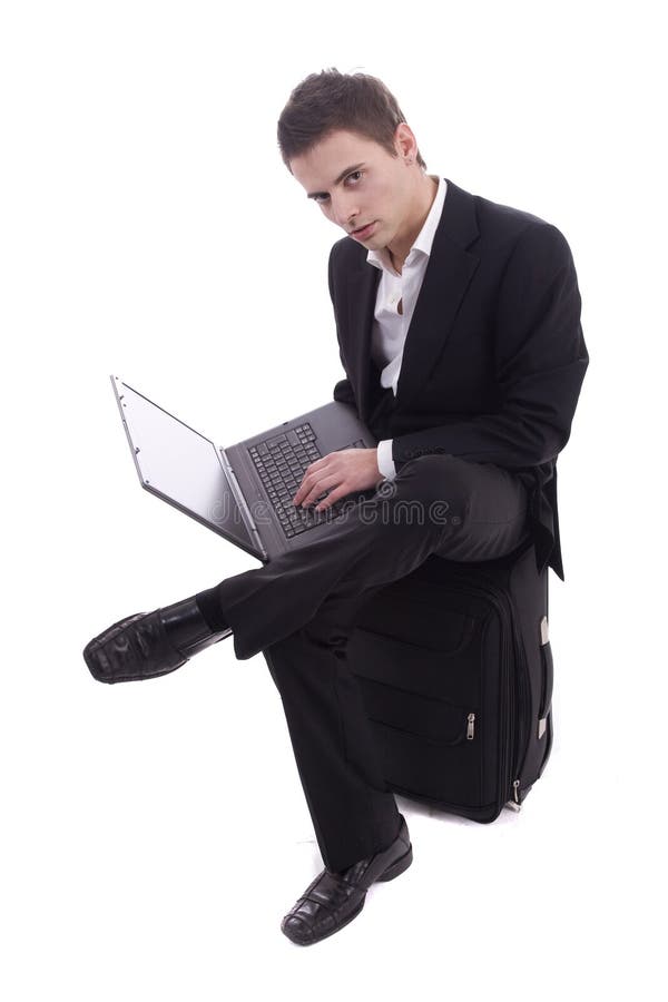 Business Man Working with Laptop Stock Photo - Image of executive ...