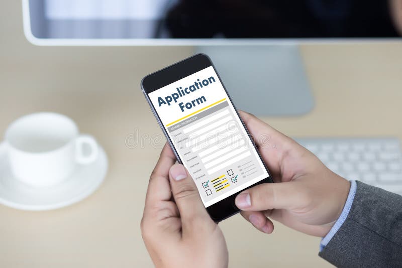 Business Man Working on Laptop Computer Use Online Web Job Application ...