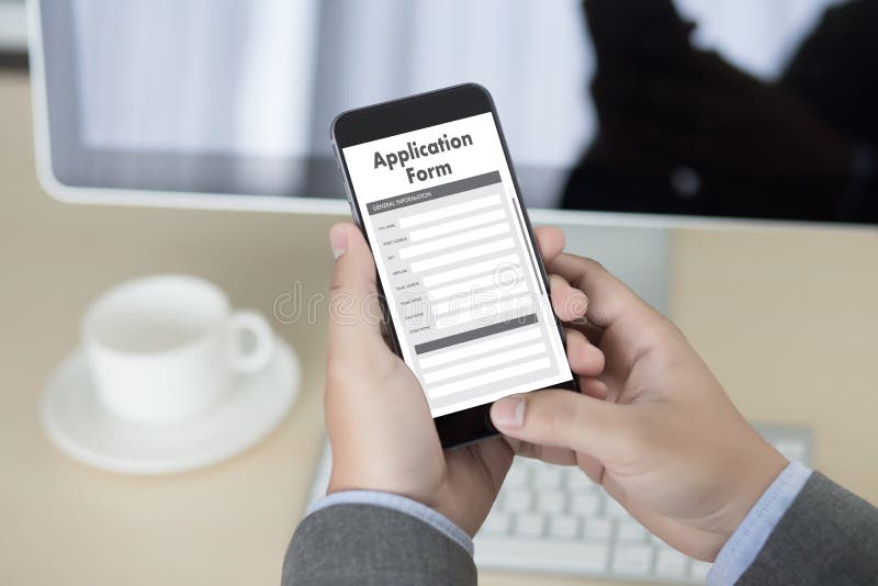 Business Man Working on Laptop Computer Use Online Web Job Application ...