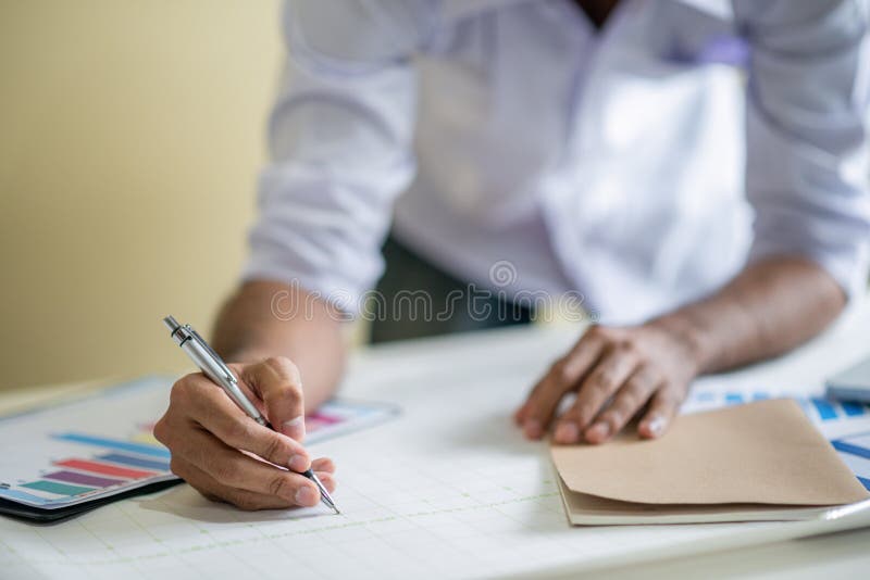 Business Man Working with Laptop and Documents Stock Photo - Image of ...