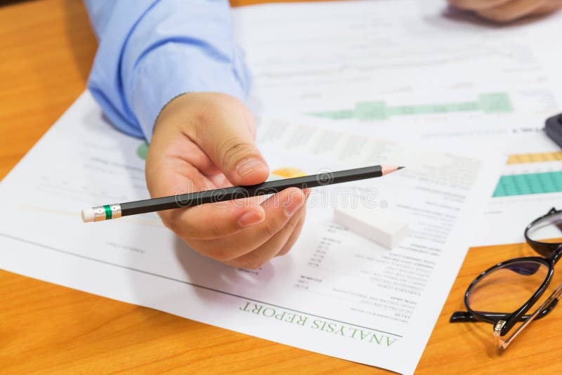 Business Man Working with Paperwork Stock Image - Image of growth ...