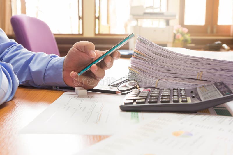 Business Man Working with Paperwork Stock Photo - Image of loan ...