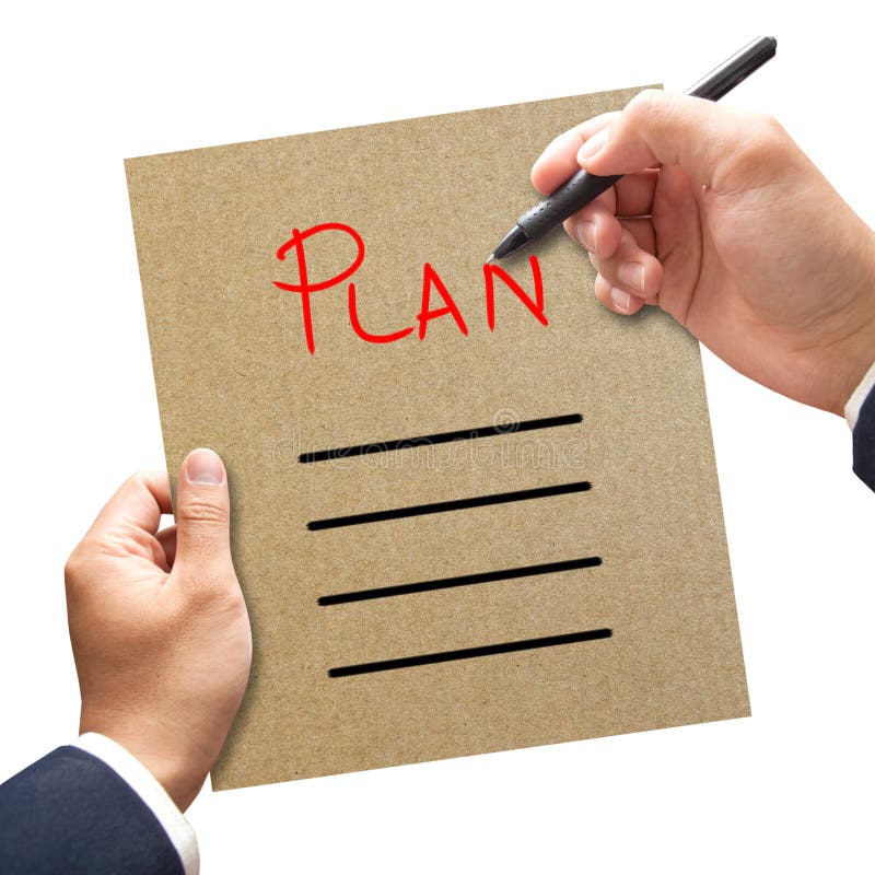 Business Man Writing Blank Plan List Stock Image - Image of manager ...