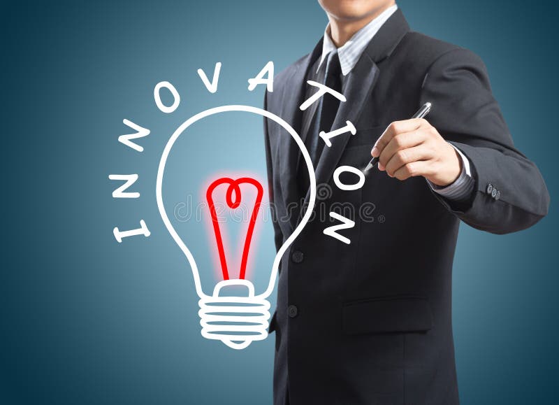 Business Man Writing Innovation Concept Stock Image - Image of ...