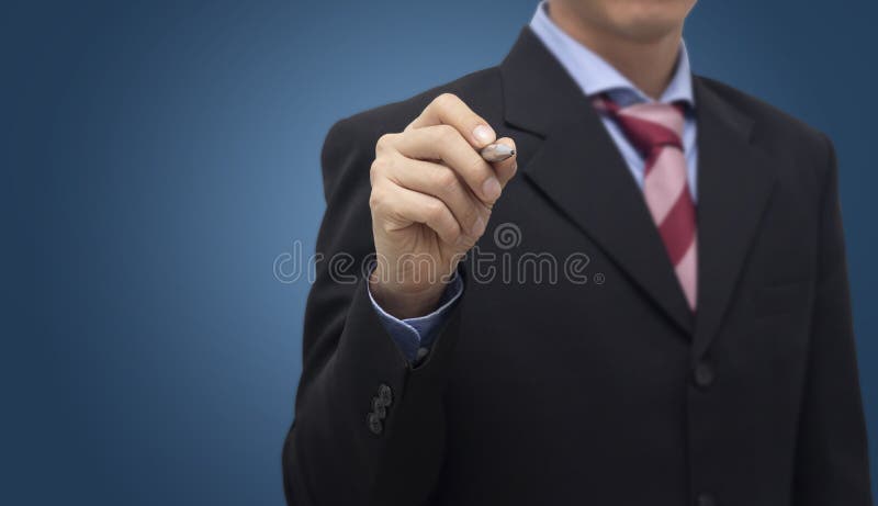 Business Man Writing Project Plan for Team Stock Image - Image of ...