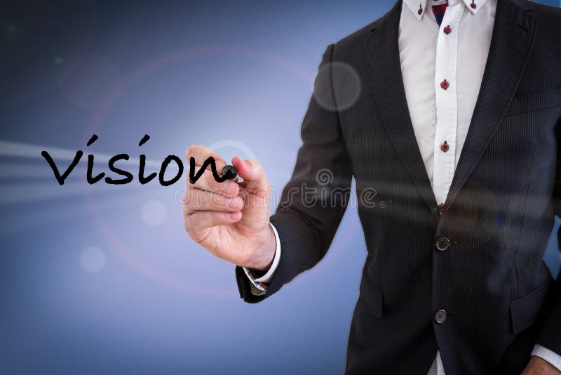 Business Man Writing Vision Stock Photo - Image of project, teamwork ...