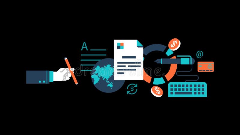 Business Management Animation Transparent Vector Motion Graphics Loop ...