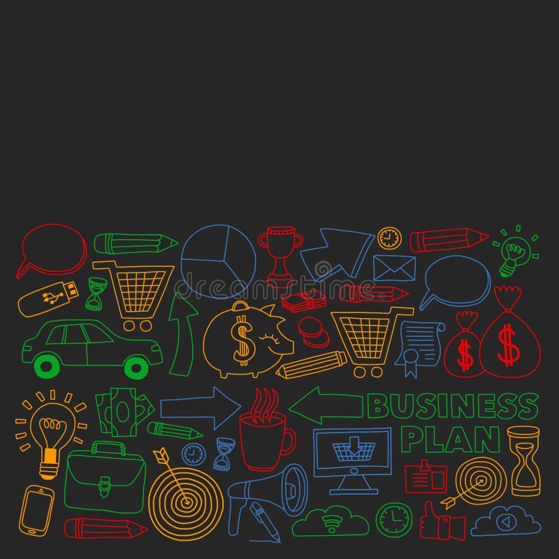 Business and Management Background. Pattern with Finance Icons ...