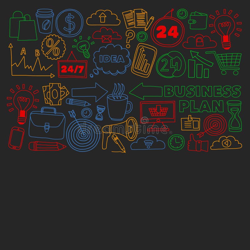 Business and Management Background. Pattern with Finance Icons ...
