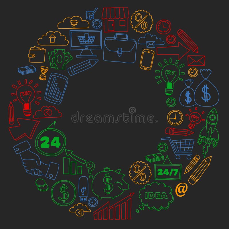 Business and Management Background. Pattern with Finance Icons ...