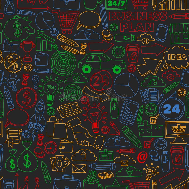 Business and Management Background. Pattern with Finance Icons ...
