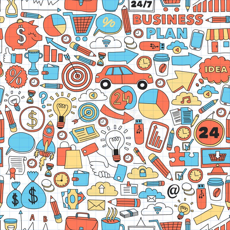 Business and Management Background. Pattern with Finance Icons ...