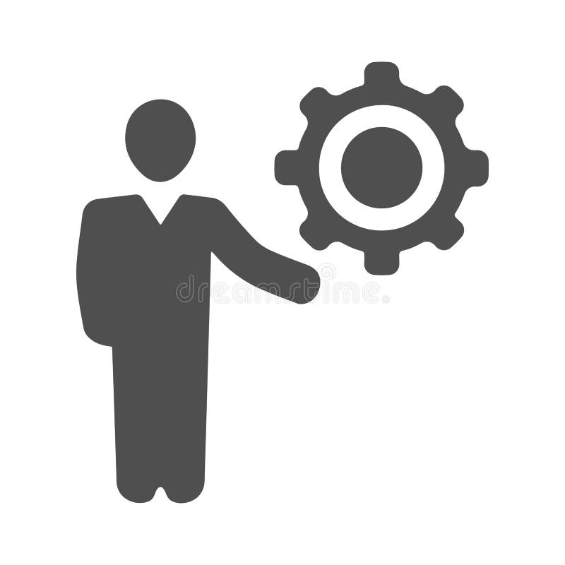 Business Management Black Icon, Development Workshop Stock Vector ...