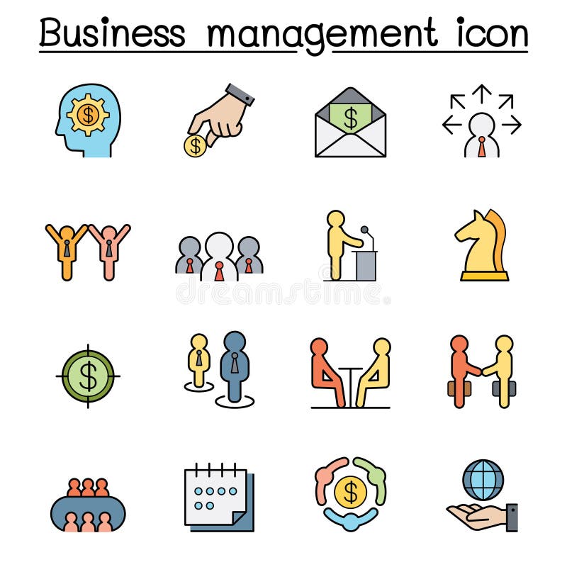 HR management color icon stock vector. Illustration of business - 175560334