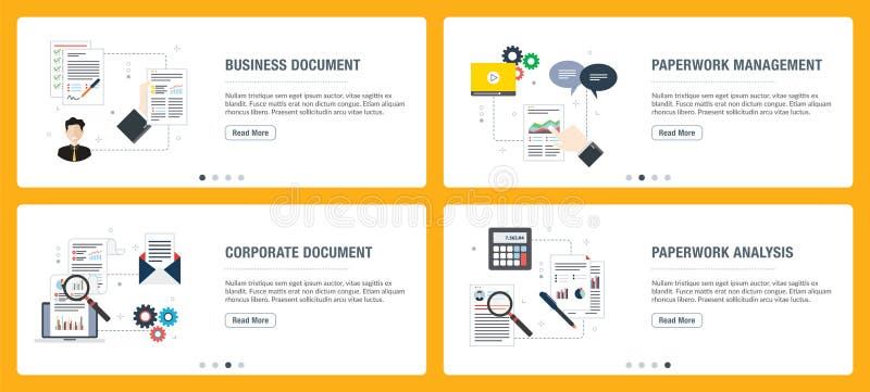Business Paperwork Organization, Review and Data File Stock Vector ...
