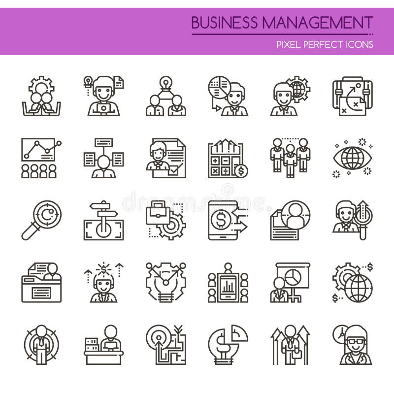 Business Management Elements Stock Vector - Illustration of knowledge ...