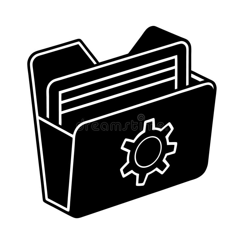 Business Management Folder Icon Vector Stock Vector - Illustration of ...