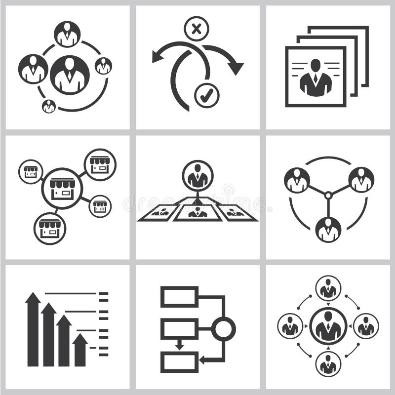 Business management icons stock illustration. Illustration of ...