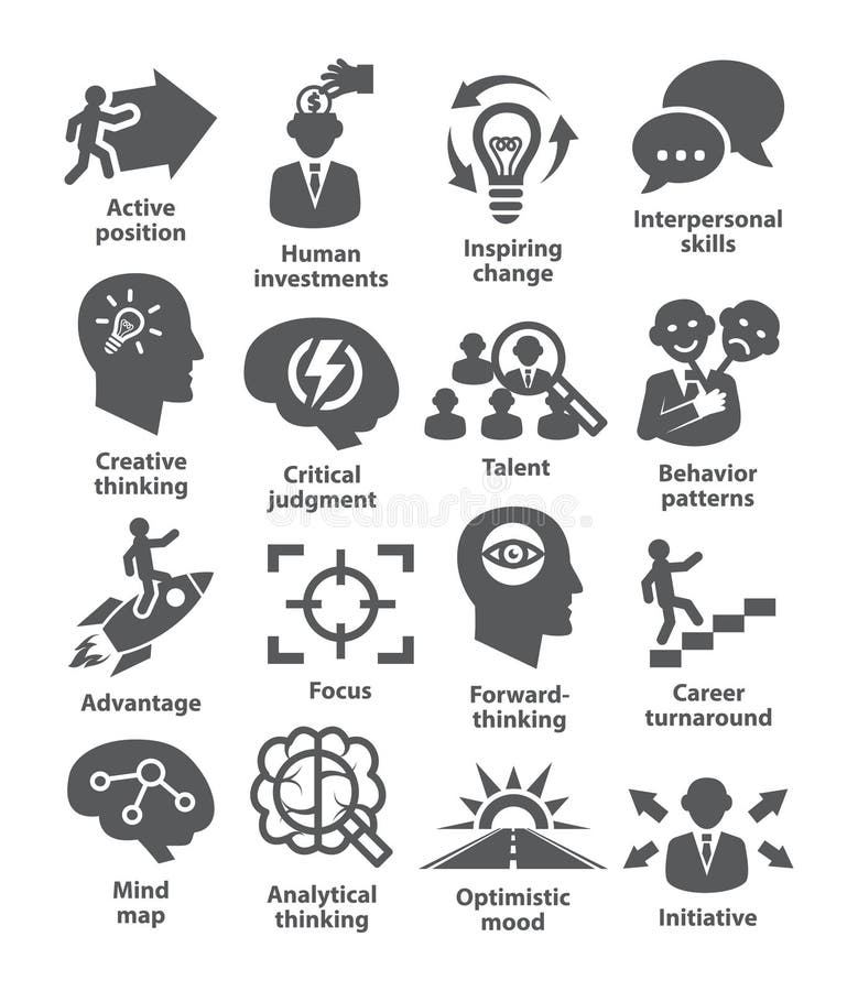 Business Management Icons. Pack 19. Stock Vector - Illustration of ...